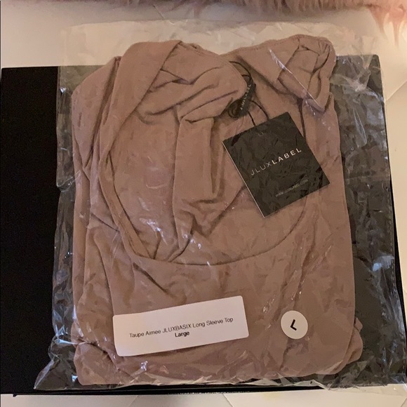JLUXLABEL | Tops | Nwt Jluxlabel Taupe Aimee Jluxbasix Long Sleeve To ...